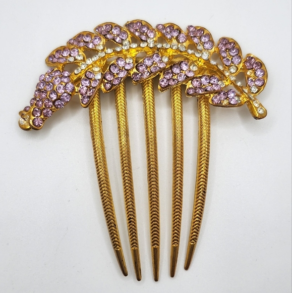 Accessories | Vintage Hair Comp With Rhinestone Some Stones Missing ...